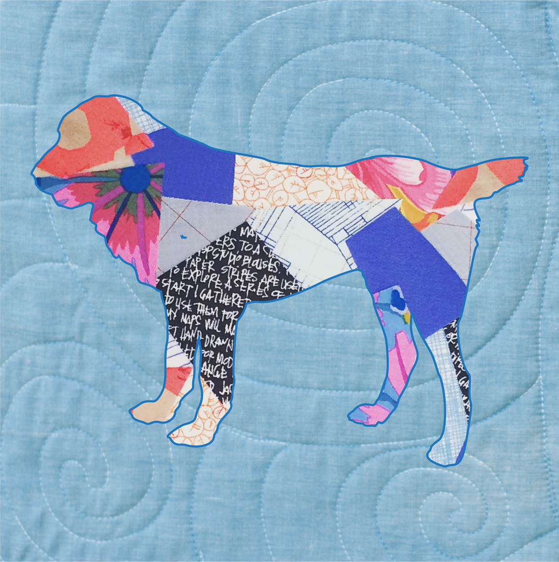 Central Asian Shepherd Scrappy Applique Pattern (PDF) – Shannon Brinkley Studio
