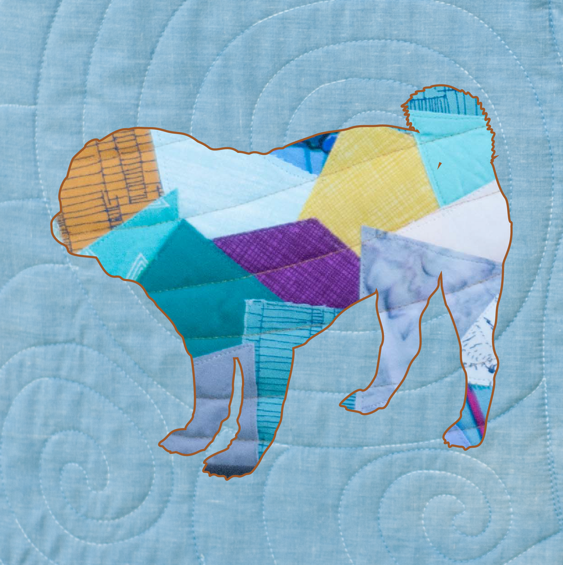Pug Scrappy Applique Pattern (PDF) – Shannon Brinkley Studio