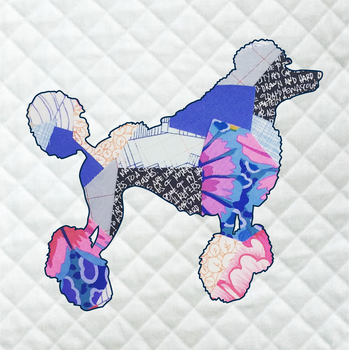 Standard Poodle Scrappy Applique Pattern (PDF) – Shannon Brinkley Studio